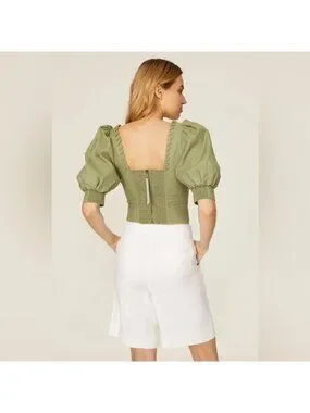 Ted Baker London | Tops | Ted Baker Daisea Cropped Short Sleeve Green ...